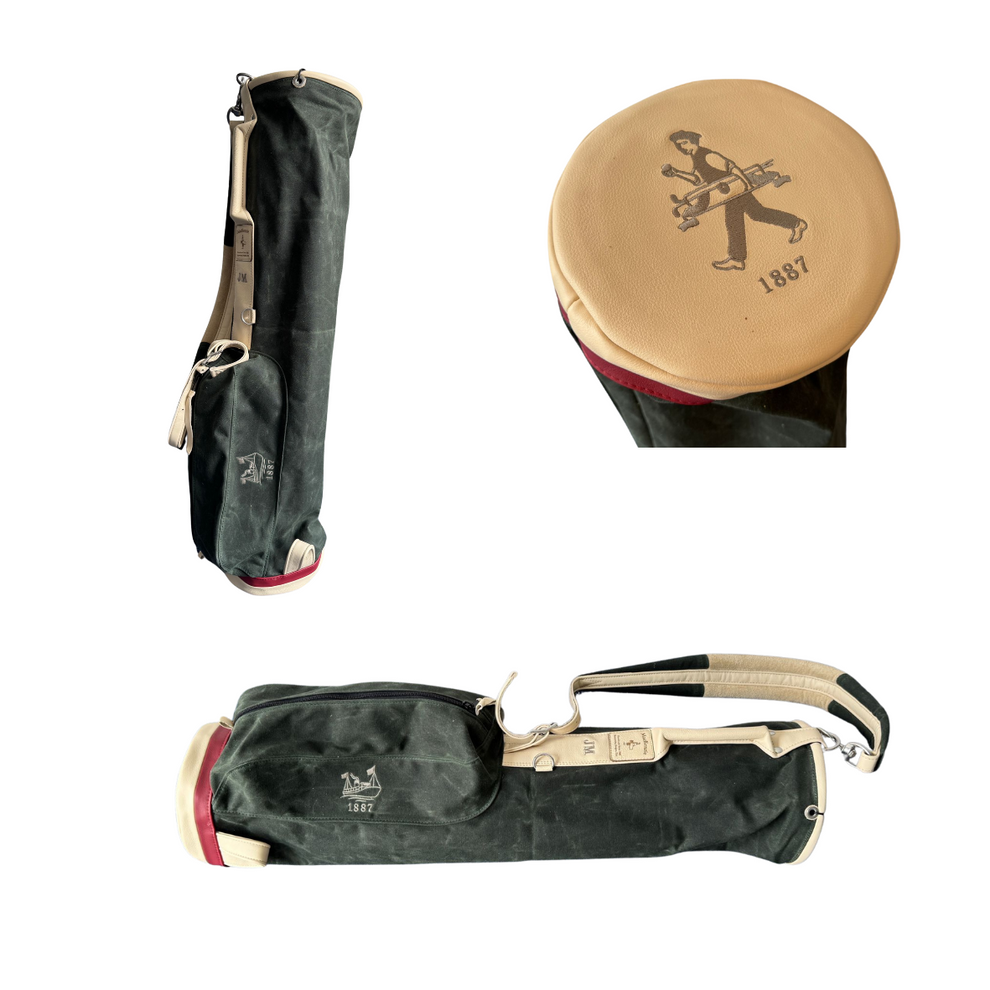 MacKenzie Lockhart Edition Olive Waxed Canvas Golf Bag – Top 100 Golf ...